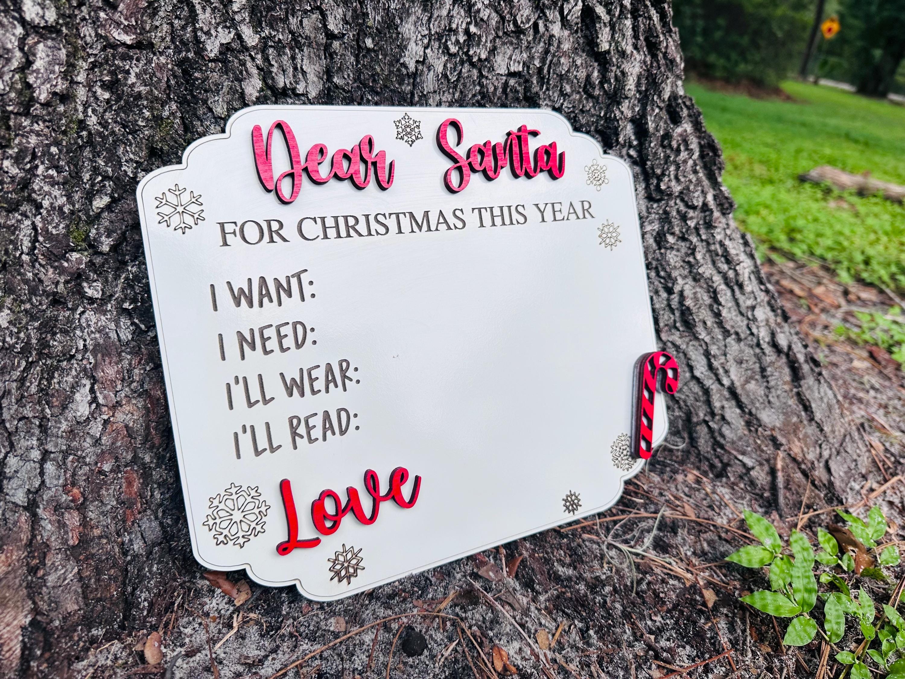 Christmas List | Santa’s List | Reusable List - Etsy