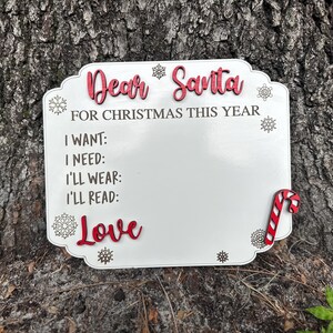 Christmas List | Santa’s List | Reusable List - Etsy