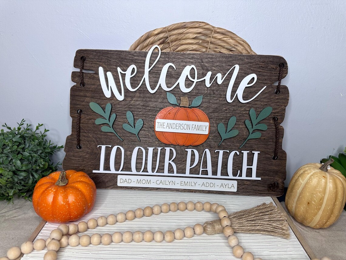 Our Pumpkin Patch | Fall Pumpkin Sign - Etsy