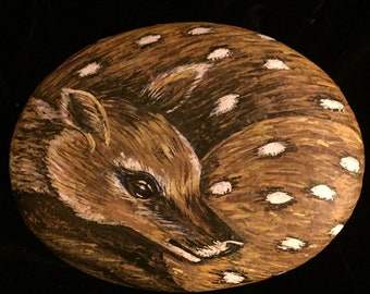 Deer Painted Rock - Etsy