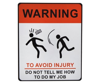 Avoid Injury Sign - Etsy