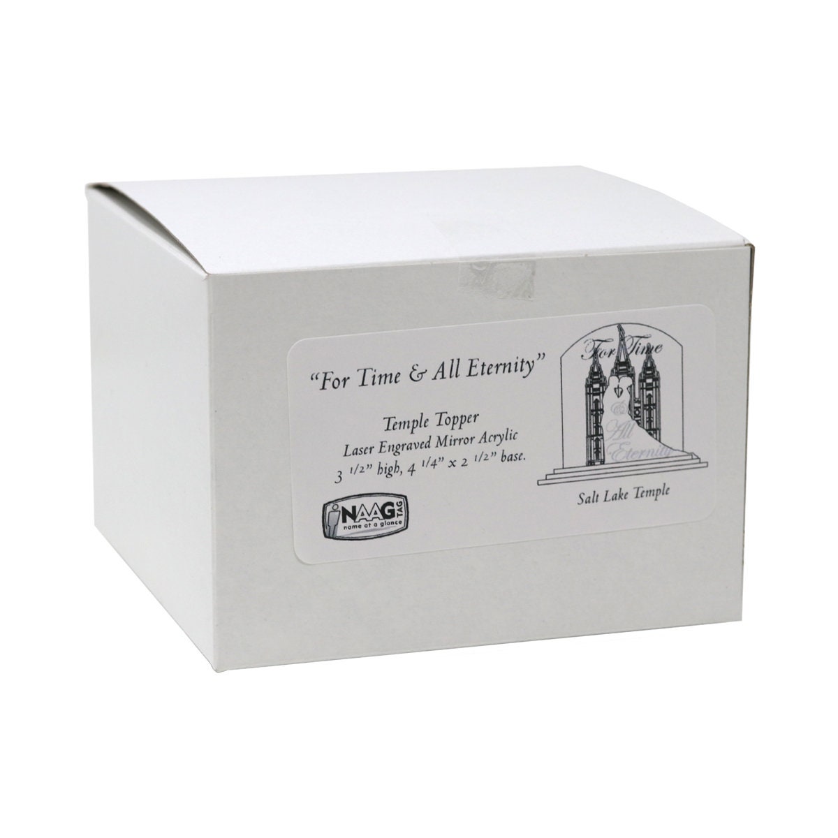 Customized Mirrored Acrylic LDS Temple Wedding Cake Toppers Paper ...