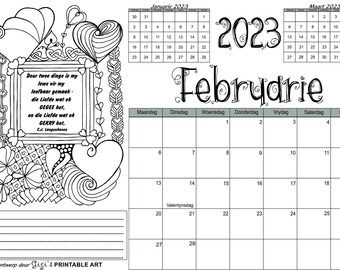 Afrikaans Calendar - Etsy