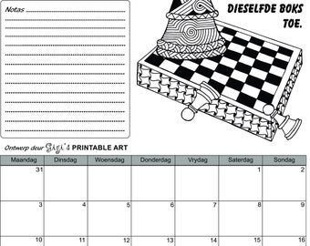 Afrikaans Calendar - Etsy