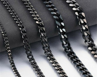 Black Chain Necklace - Etsy