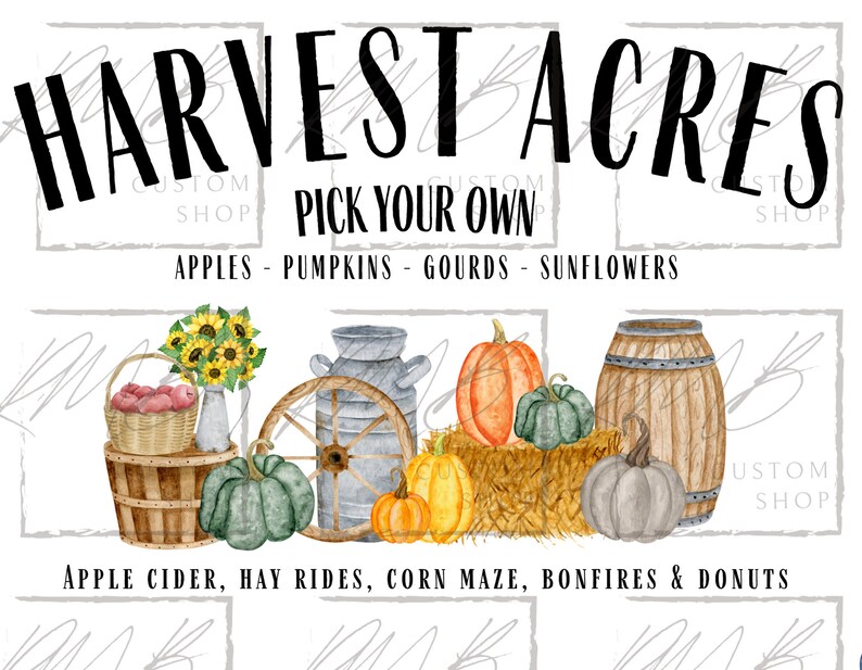 Fall SVG - Autumn Acres SVG - Harvest SVG for Tshirt - Etsy