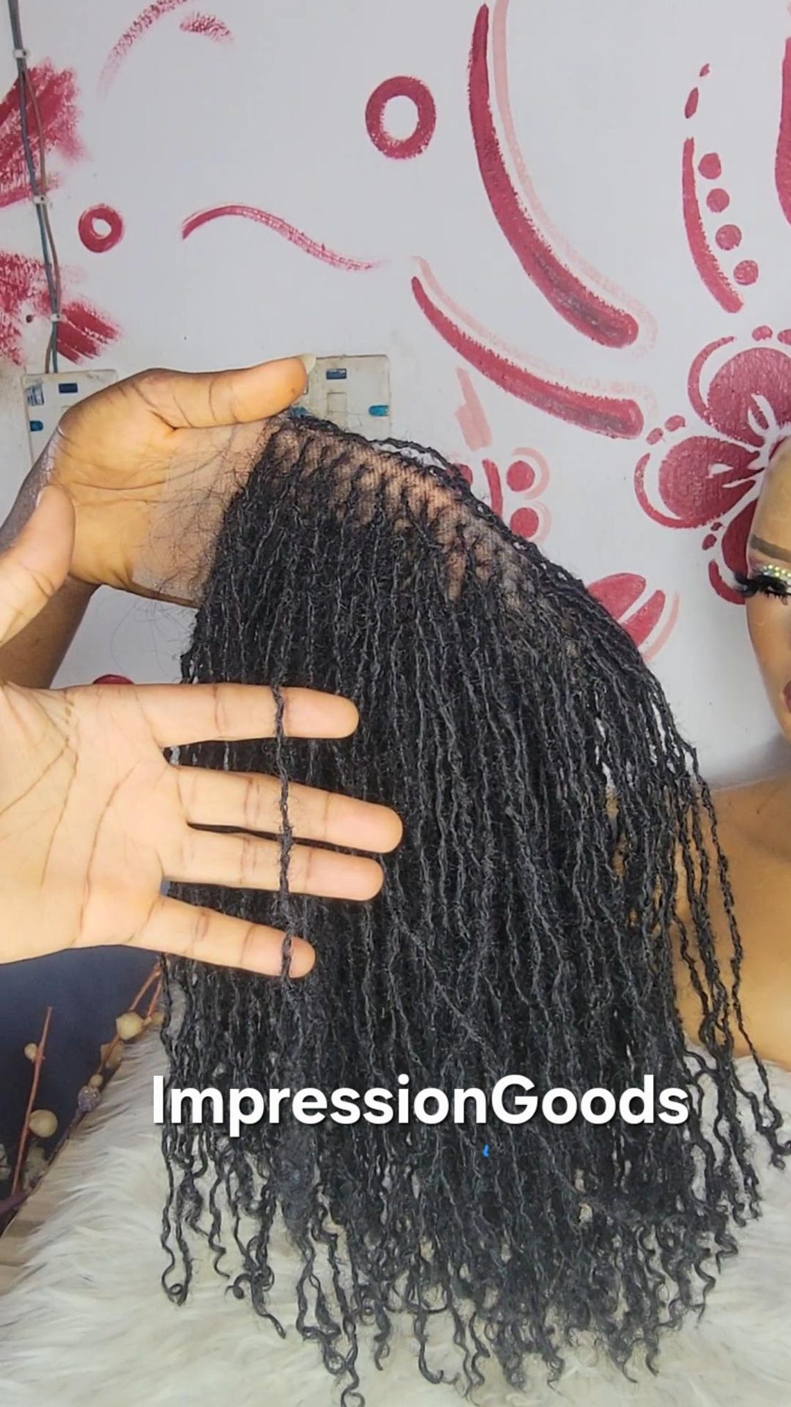 12 Inches Human Hair Sister Locs Topper.clip on .full Density 6*6 Lace ...