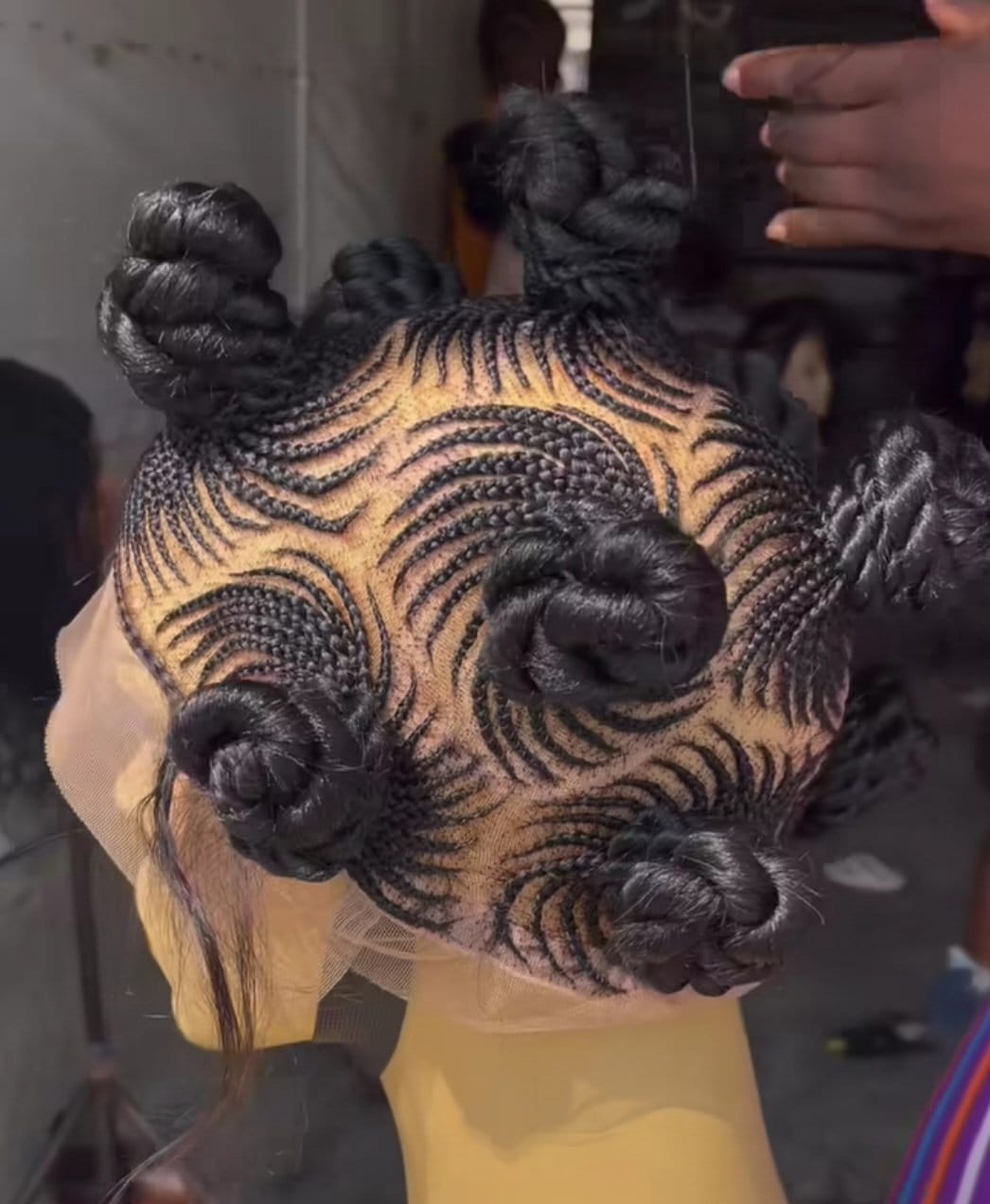 Full Lace Bantu Knots Cornrow Wig Ombre Wigs Passion Twists Wig Faux ...