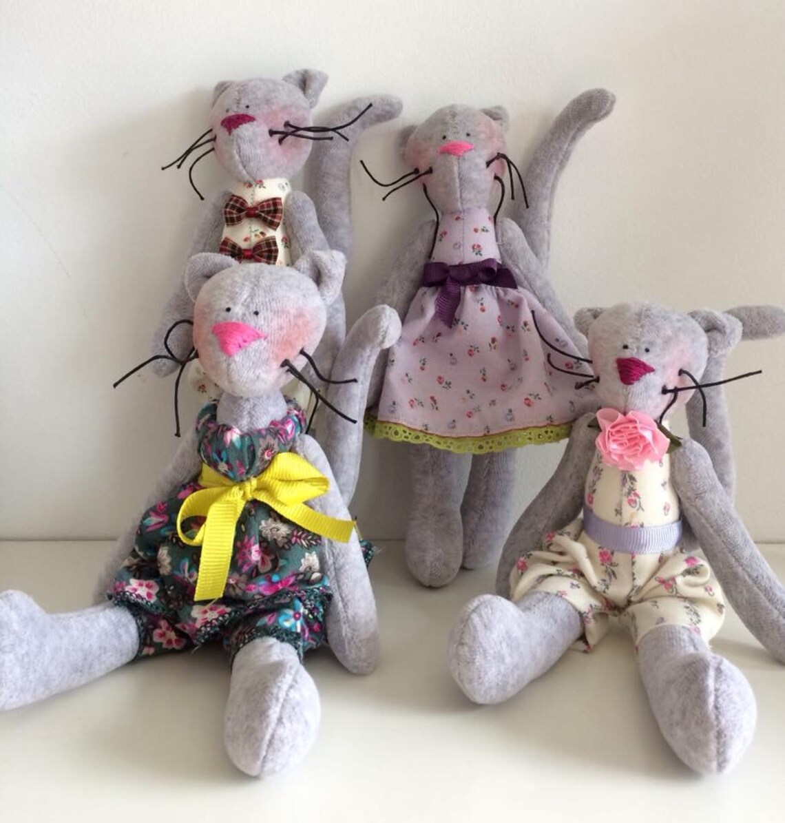 Small Grey Cat Toy Animal Tilda Doll Tilda Cat Doll Toddler Toy Kid Toy ...