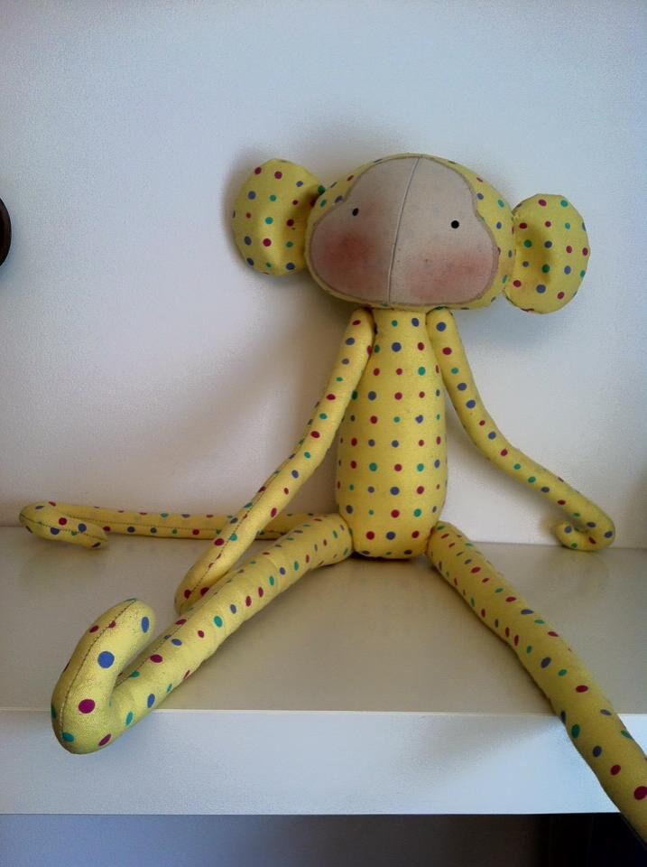 Monkey Tilda Doll Monkey Tilda Toy Monkey Fabric Toy Monkey Toddler Toy ...