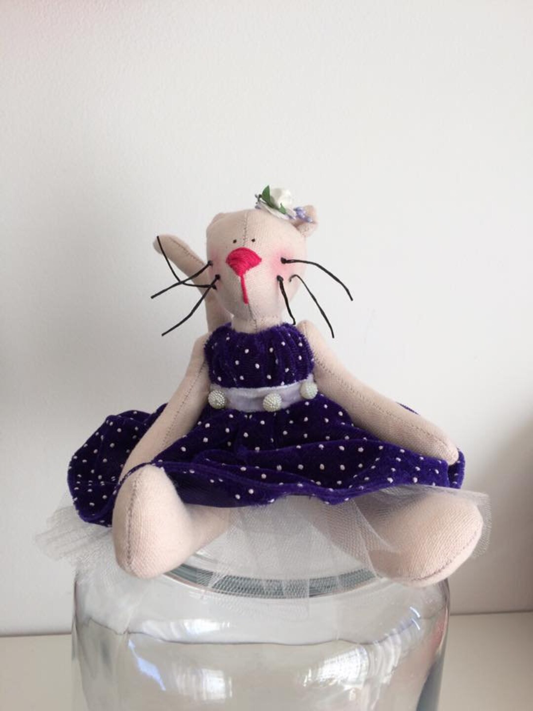 Small Grey Cat Toy Animal Tilda Doll Tilda Cat Doll Toddler Toy Kid Toy ...