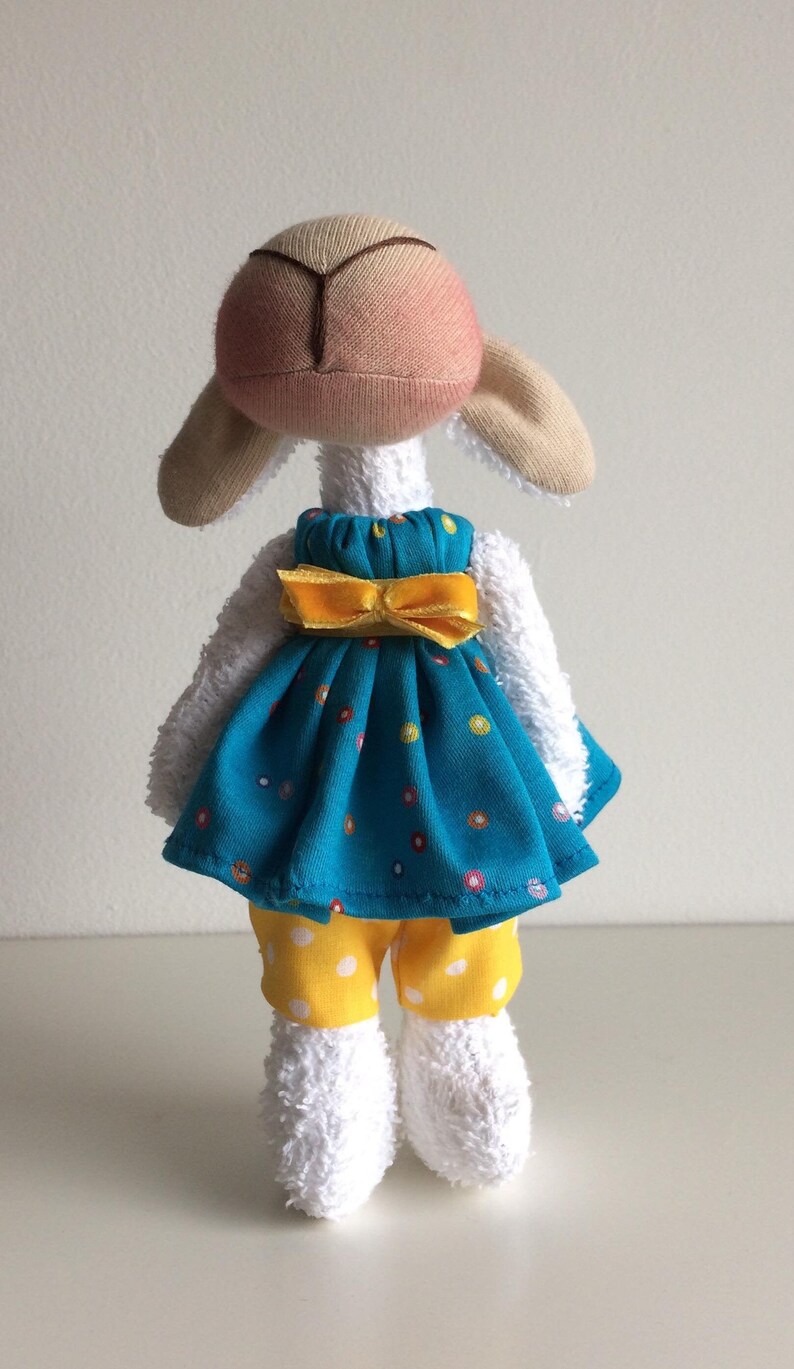 Sheep Stuffed Toy Blue Dress Small Sheep Fabric Doll Animal Doll Ssheep ...