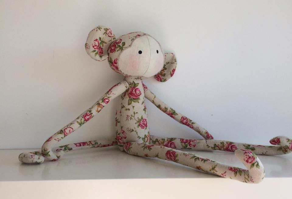 Monkey Tilda Doll Monkey Tilda Toy Monkey Fabric Toy Monkey Toddler Toy ...