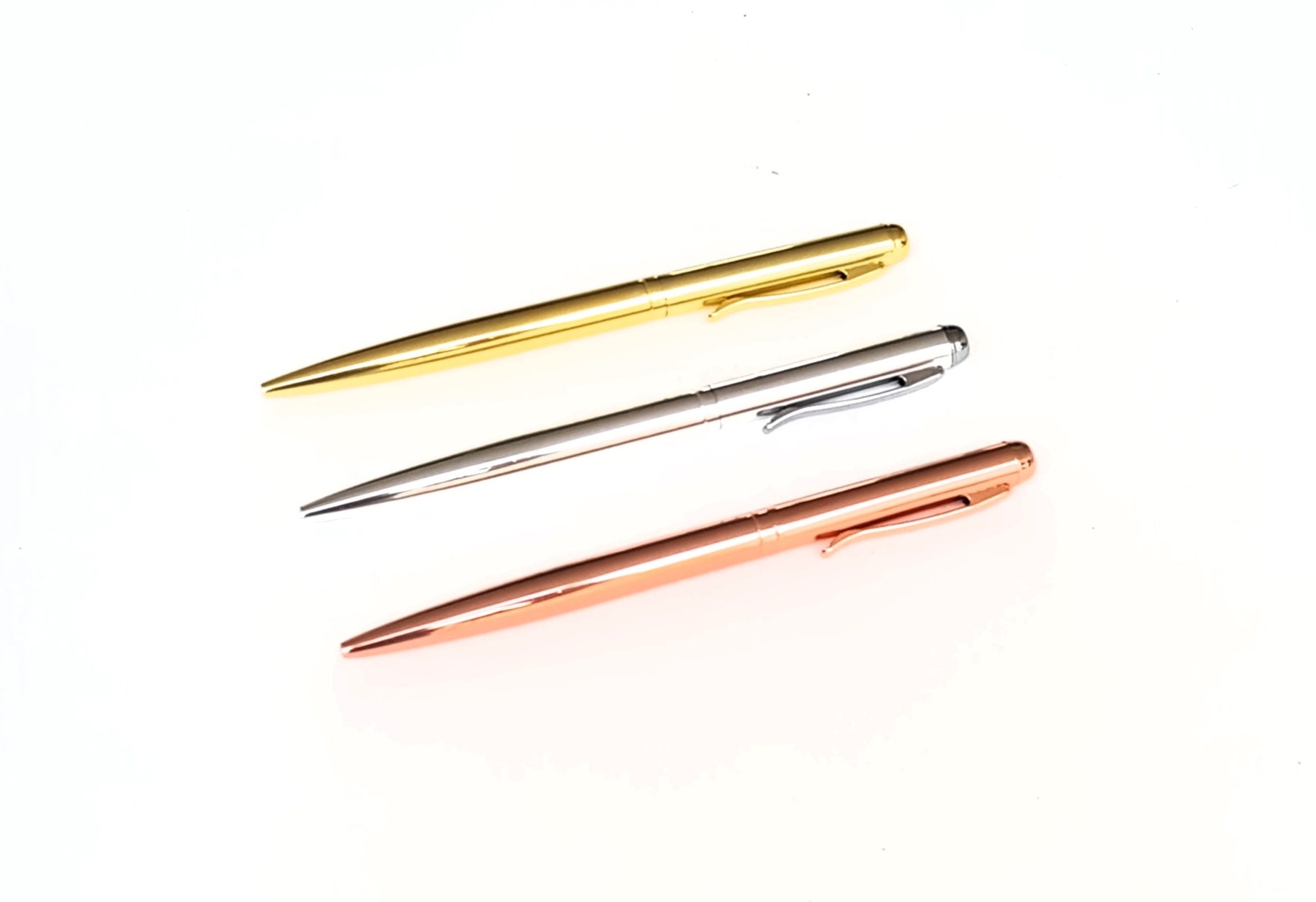 Beautiful Slim Ballpoint Pen Available in 3 Colors Rose Gold | Etsy