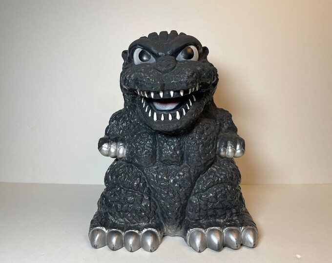Godzilla Giant Piggy Bank | Yutaka Toho 1994 | 13" X 11" - Etsy