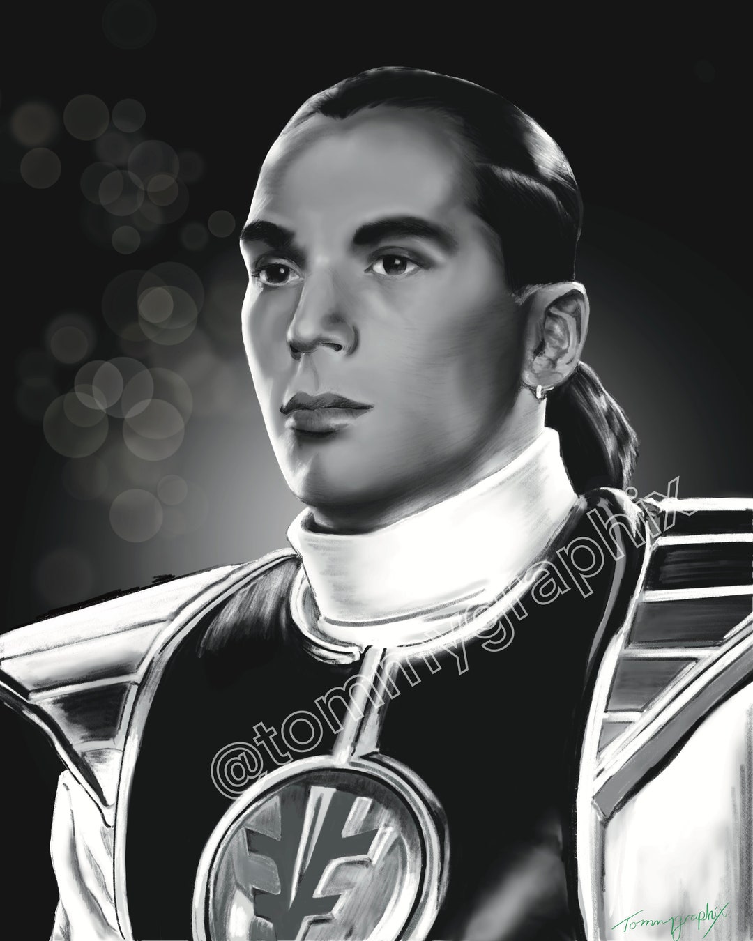 White Ranger Legacy - Tommy Oliver Portrait Print - Etsy