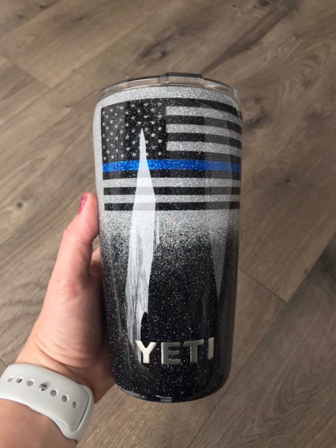 All Glitter Thin Blue Line - Etsy