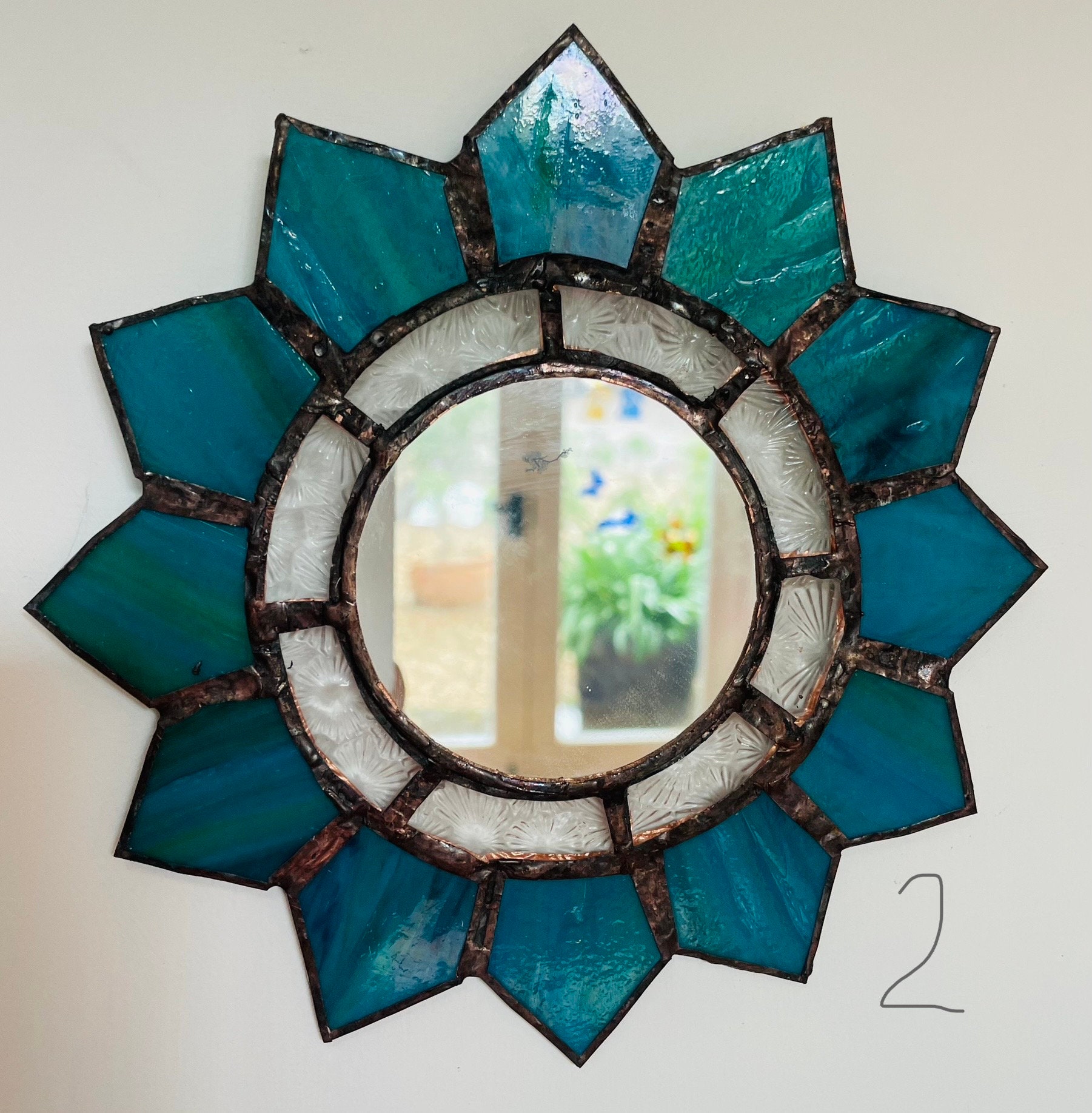 Stained Glass Large Sunburst Mirrors 18cm - Etsy