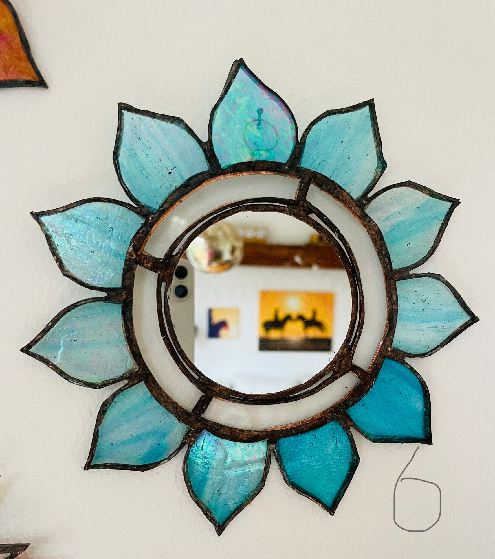 Stained Glass Large Sunburst Mirrors 18cm - Etsy