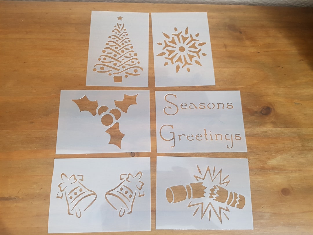 Christmas Stencil Window Decorations for Spray Snow - Etsy