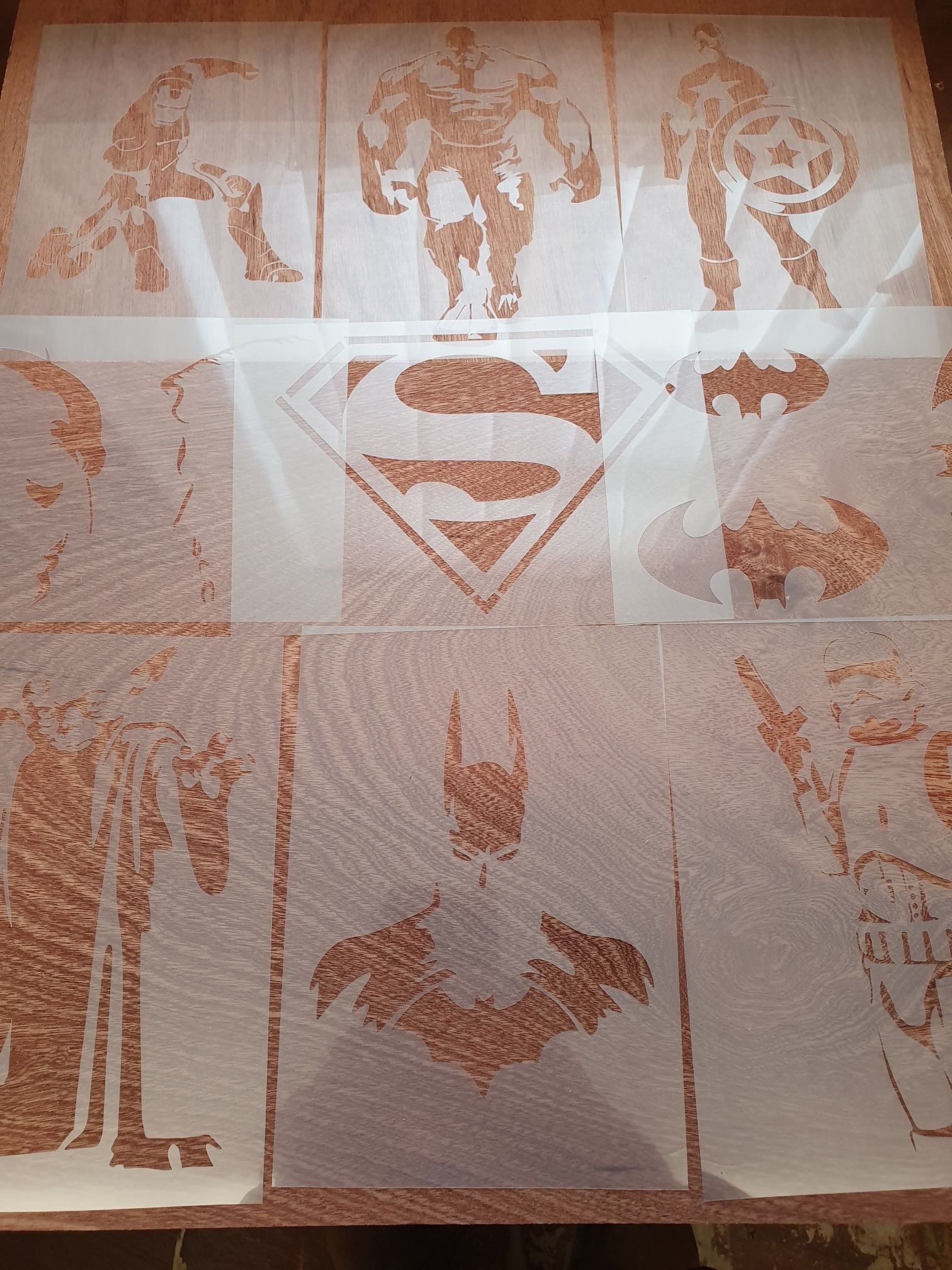 Movie Hero - Superhero Stencils - Re-usable - A4 and A5 Choices ...