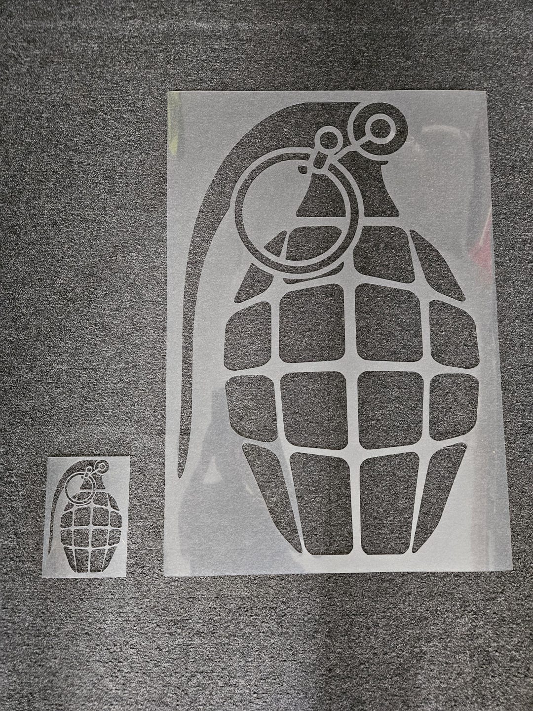 Grenade Stencil - Re-usable Genuine Mylar - Etsy