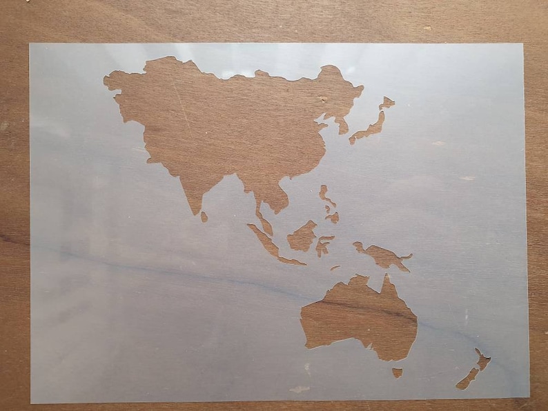 World Map and Other Continent Country Stencils Re-usable | Etsy