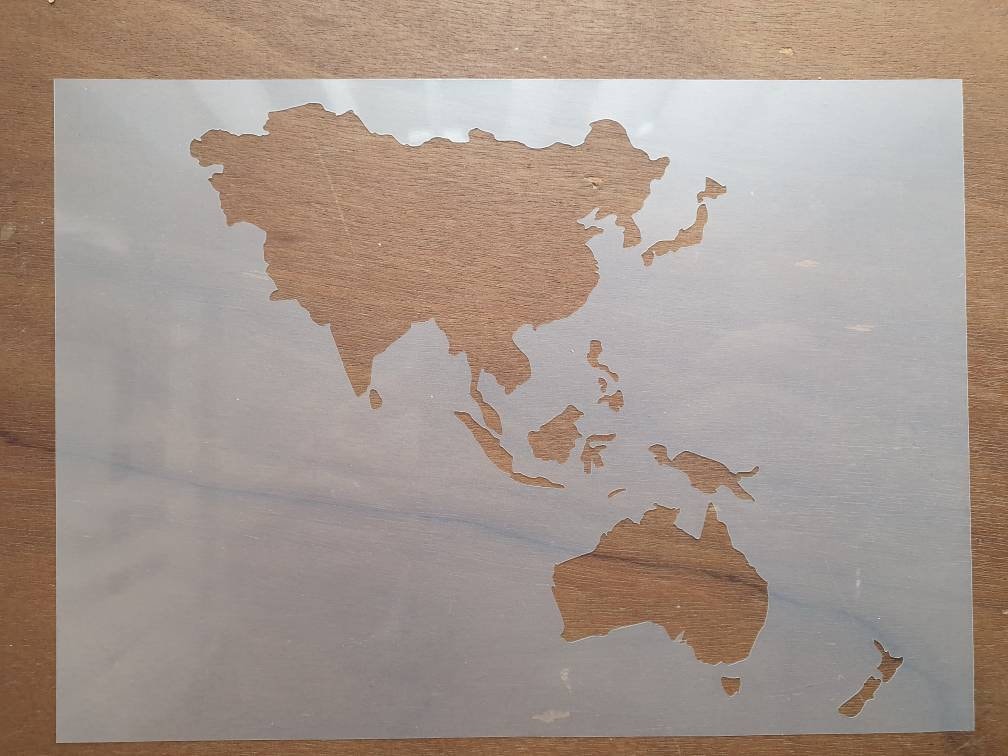World Map and Other Continent - Country Stencils - Re-usable Genuine ...