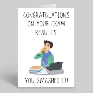 Congratulations Exam Card, GCSE Results Card, Congratulations A-levels ...