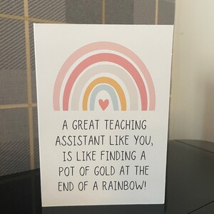 Teaching Assistant Card, Teaching Assistant Gifts, Gifts for Teaching ...