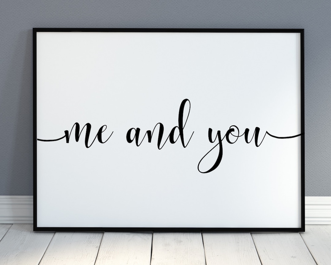 Me and You Print Wall Art Poster Home Decor Prints Wall Hanging ...
