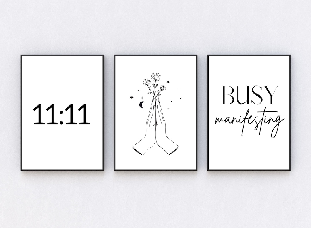 1111 Manifestation Prints, Set of 3 Prints, 1111 Angel Number Prints ...