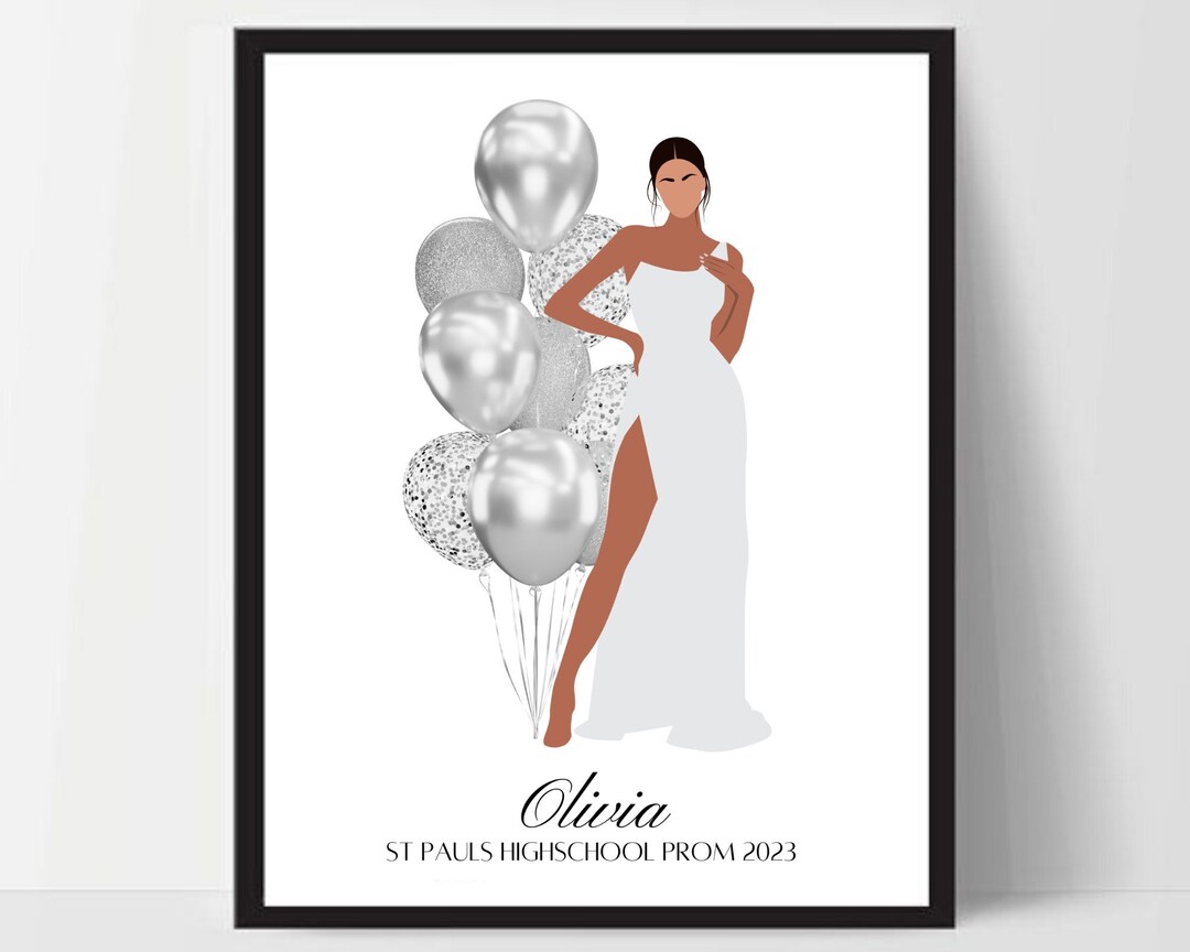 Personalised Prom Print, Prom Illustration Print, Prom Gifts, Prom ...