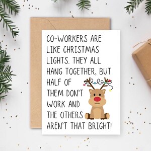 Co Worker Christmas Cards, Colleague Christmas Cards, Secret Santa ...