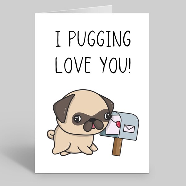 Pug Valentine - Etsy UK