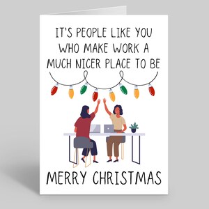 Co Worker Christmas Cards, Colleague Christmas Cards, Secret Santa ...