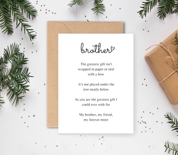 Christmas Poems For Brothers