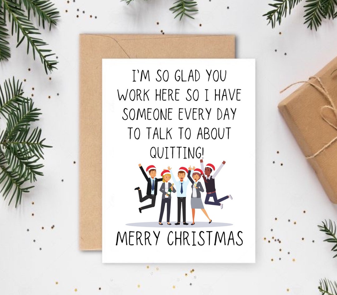 Co Worker Christmas Cards, Colleague Christmas Cards, Secret Santa ...
