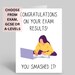 Congratulations Exam Card, GCSE Results Card, Congratulations A-levels ...