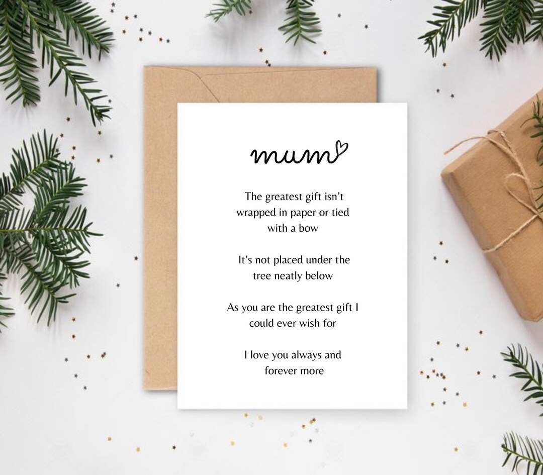 Mum Christmas Card, Family Christmas Cards UK, Christmas Cards for Her ...