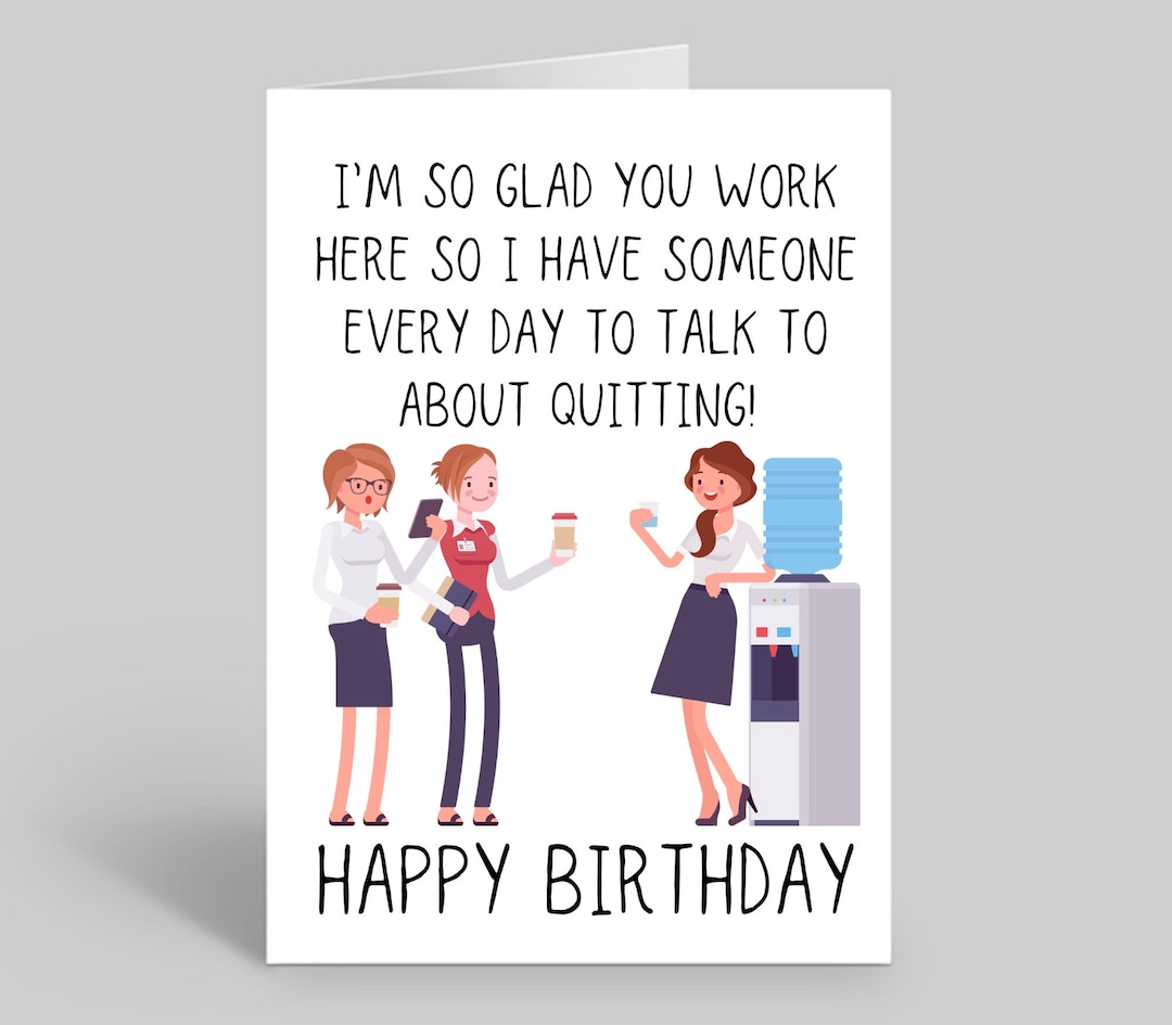 Co Worker Birthday Card, Colleague Birthday Card, Work Birthday Card ...