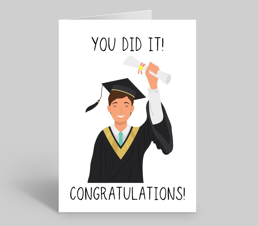 Congratulations Graduation Card, You Did It Card, Graduation ...