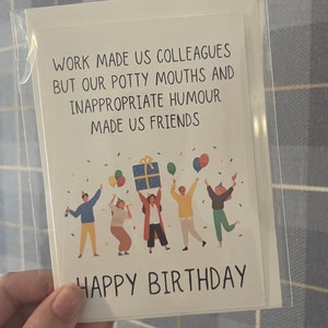 Co Worker Birthday Card, Colleague Birthday Card, Work Birthday Card ...