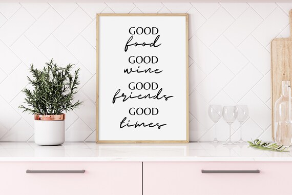 Good Times Kitchen Print Kitchen Wall Art Kitchen Art | Etsy
