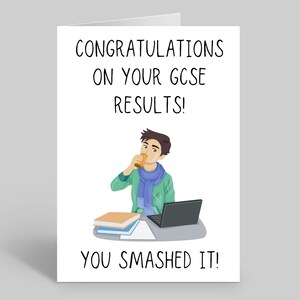 Congratulations Exam Card, GCSE Results Card, Congratulations A-levels ...