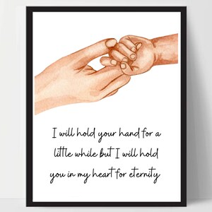 Holding Baby Hand Quote Print, Newborn Baby Gifts, Nursery Prints, New ...