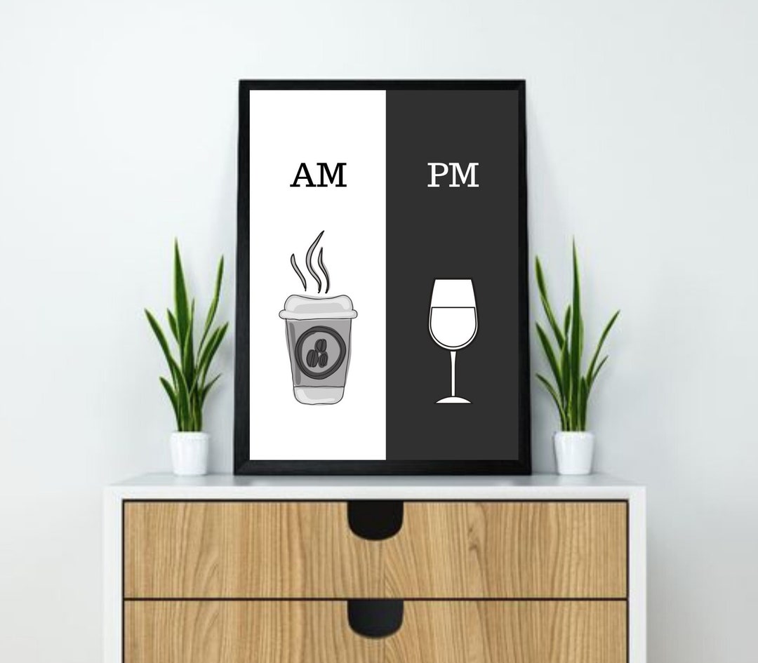 AM PM Prints Wall Art Kitchen Print Home Decor - Etsy
