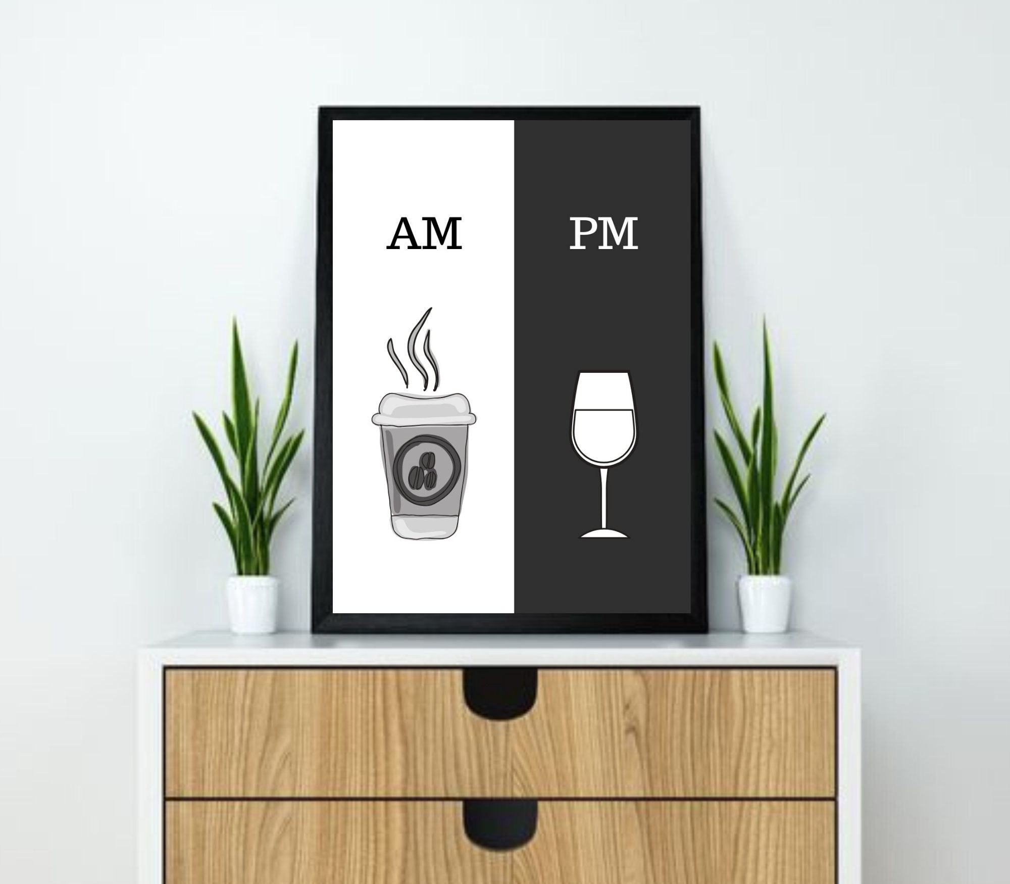 AM PM Prints Wall Art Kitchen Print Home Decor | Etsy
