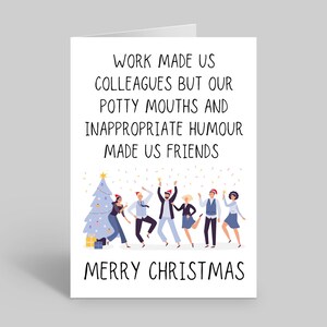 Co Worker Christmas Cards, Colleague Christmas Cards, Secret Santa ...