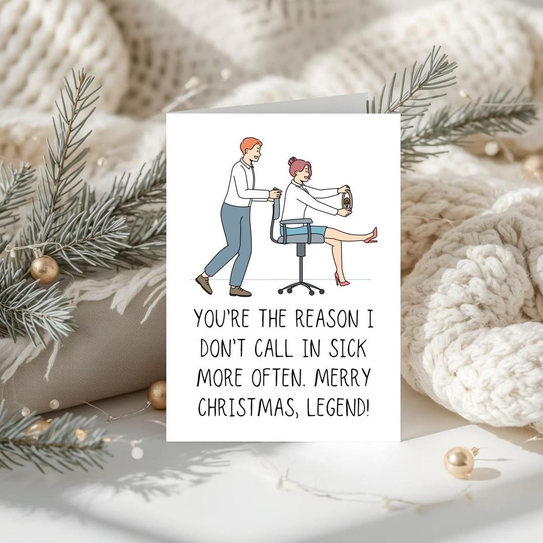 Funny Christmas Card for Coworker, Legend Colleague Xmas Card - Etsy